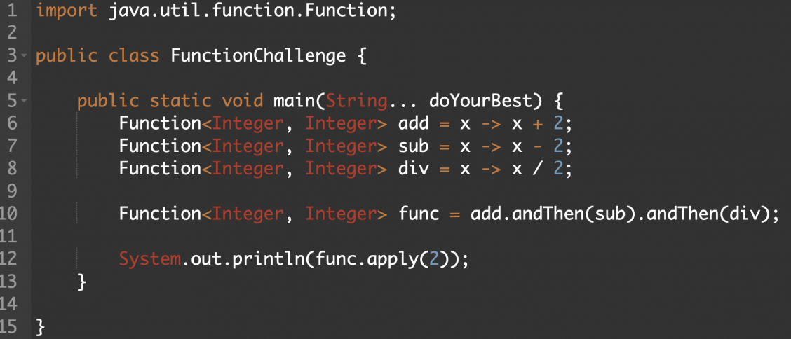 Function Calculation Java Challenge