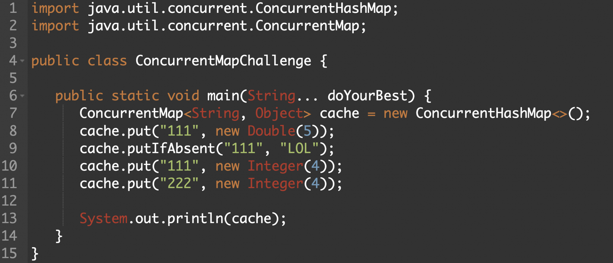 Concurrent Map Challenge Concurrent Map Challenge